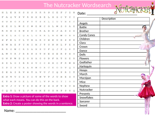 The Nutcracker Ballet Wordsearch Sheet Starter Activity Keywords Cover ...
