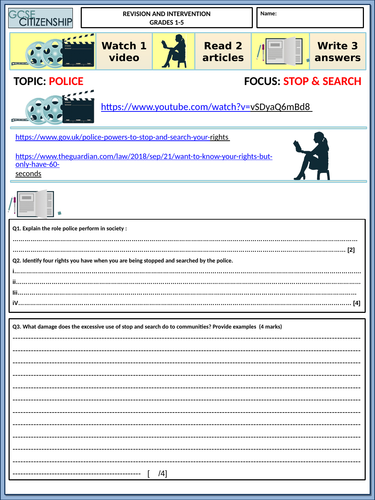 Police Service | Teaching Resources