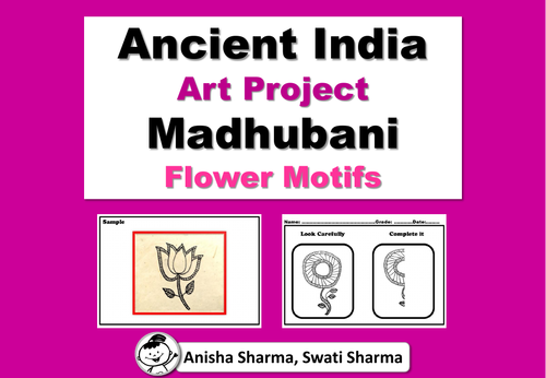 Spring Theme Flowers Pattern Coloring & Madhubani Flowers Art Project ...