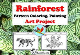 Rainforest Pattern Coloring, Painting Art Project | Teaching Resources