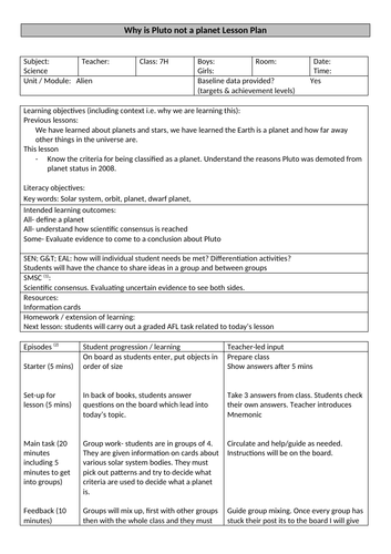 Why is Pluto not a planet anymore? | Teaching Resources