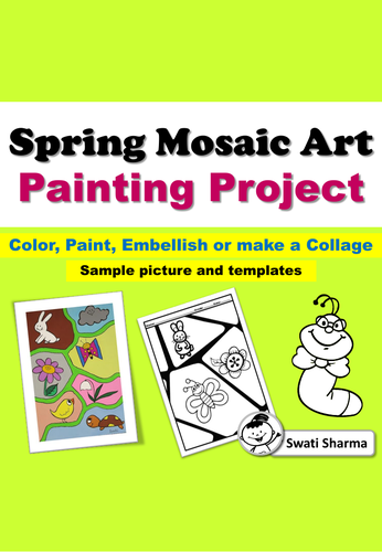 Spring Mosaic Art Painting Project | Teaching Resources