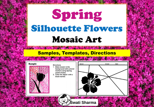 Spring Silhouette Flowers, Mosaic Art Project | Teaching Resources