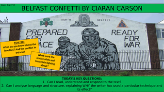 Belfast Confetti - Conflict Poetry | Teaching Resources