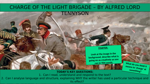 Charge of the Light Brigade - Conflict Poetry | Teaching Resources