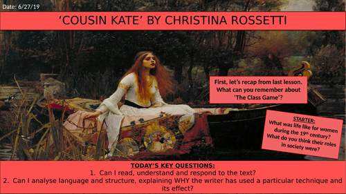 Cousin Kate- Conflict Poetry | Teaching Resources
