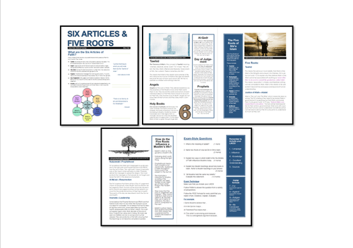 AQA Islam Beliefs: Six Articles of Faith and Five Roots - Exam Booklet ...