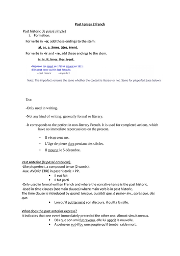 French grammar revision pack | Teaching Resources