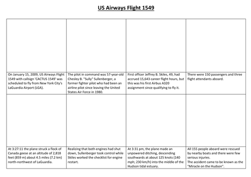 US Airways Flight 1549 - Miracle on the Hudson Comic Strip and ...