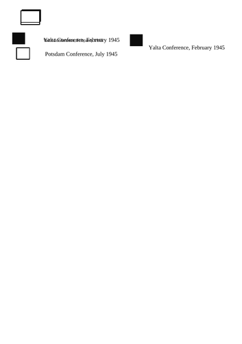 Yalta and Potsdam Conferences - Cold War | Teaching Resources