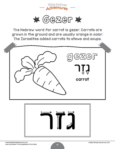 Learning Hebrew: Fruit & Vegetables | Teaching Resources
