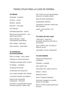 Frases utiles para la clase de español - Useful phrases for the Spanish ...