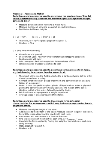 A level physics experiment revision resource | Teaching Resources