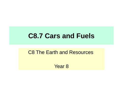 Activate KS3 Science - C8 The Earth & Resources | Teaching Resources