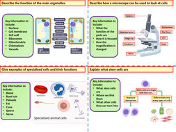 AQA KS4 GCSE Biology (Science) Cells Revision Flashcards | Teaching ...
