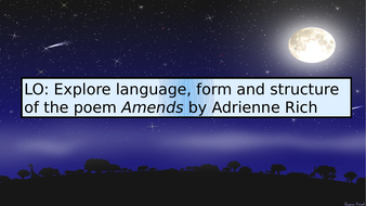 Amends Adrienne Rich | Teaching Resources