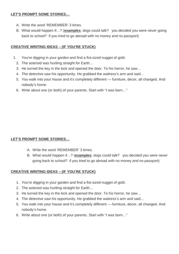 Creative Writing - Year 7 (age 11-13) | Teaching Resources