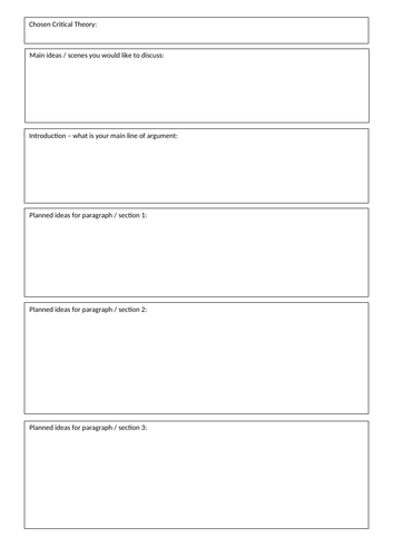 A-Level Literature: Introduction to Critical Theory SOW | Teaching ...
