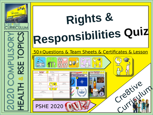 Rights & Responsibilities Quiz | Teaching Resources