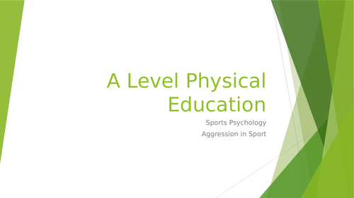 AQA A Level PE - Sports Psychology Lessons | Teaching Resources
