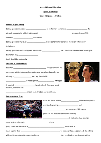 AQA A Level PE - Sports Psychology Lessons | Teaching Resources