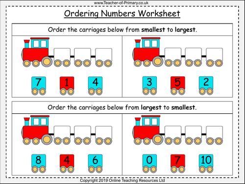 Ordering Numbers - Year 1 | Teaching Resources