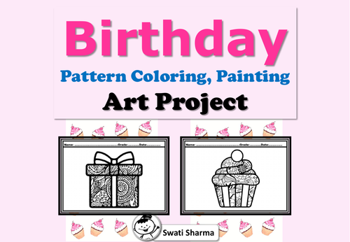 Birthday, Pattern Coloring, Painting, Art Project | Teaching Resources