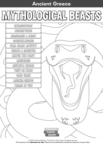 Ancient Greece - Mythological Beasts | Teaching Resources