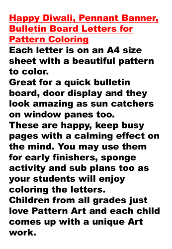 Diwali Art and Craft Project and Bulletin Board Display Bundle ...