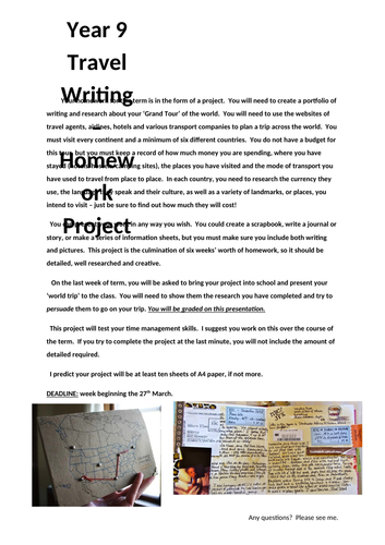 Travel Writing KS3 Scheme of Work | Teaching Resources