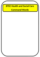 COMMAND WORD AND LITERACY MAT (Whole School or BTEC Health and Social ...