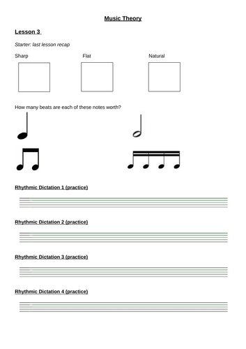 Music Theory Introduction Unit - KS4 | Teaching Resources