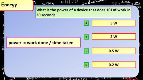 £1 ONLY! KS4 AQA GCSE Physics(Science) Energy Multiple Choice Revision ... £1 ONLY! KS4 AQA GCSE Physics(Science) Energy Multiple Choice Revision ...