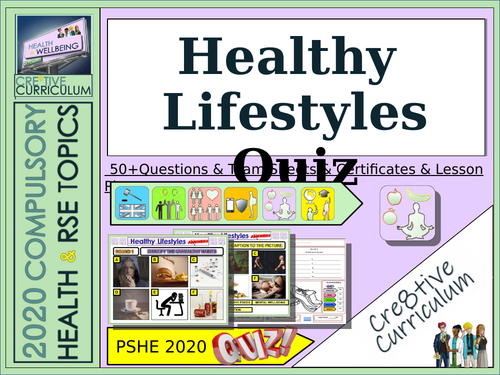 Healthy Lifestyles Quiz | Teaching Resources