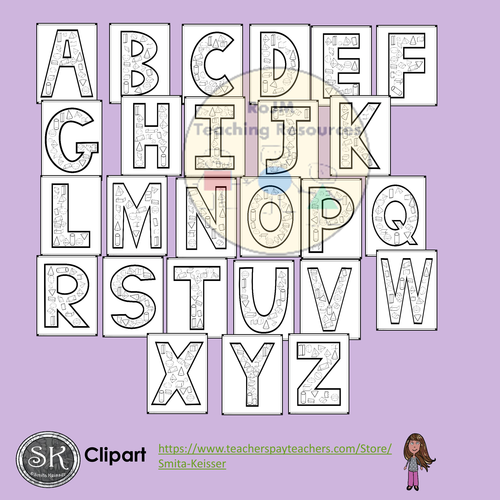 Alphabet Letters Upper Case and 3D Shapes Link Worksheets Cut and Paste ...