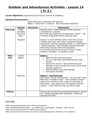 Outdoor and Adventurous activities scheme of work - progressive through ...