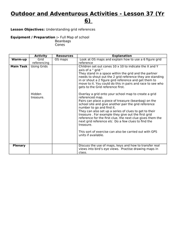 Outdoor and Adventurous activities scheme of work - progressive through ...