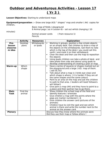 Outdoor and Adventurous activities scheme of work - progressive through ...