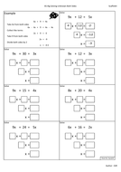 Solving Eqns - Unknown on both sides | Teaching Resources