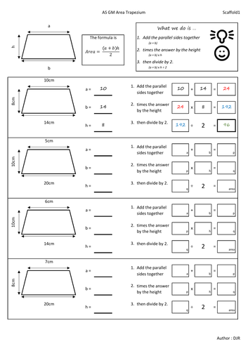Area of a Trapezium | Teaching Resources