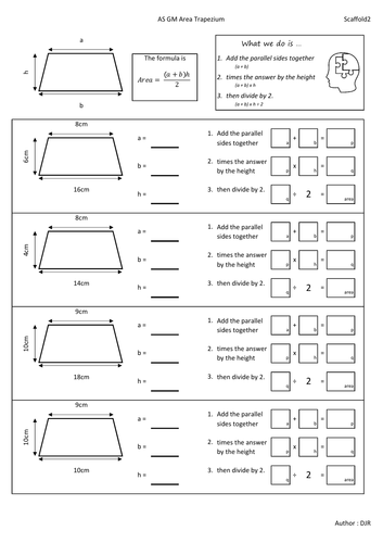Area of a Trapezium | Teaching Resources