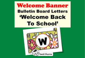 Bulletin Board Letters, Welcome Back To School | Teaching Resources