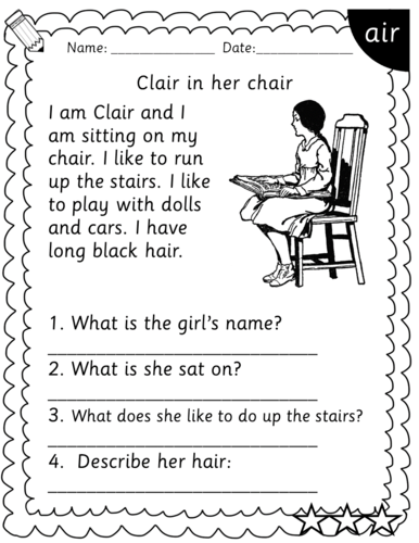 Reception/Year 1 Read Write Inc reading comprehension workbook - RWI ...