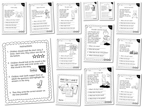 Reception/Year 1 Read Write Inc reading comprehension workbook - RWI ...