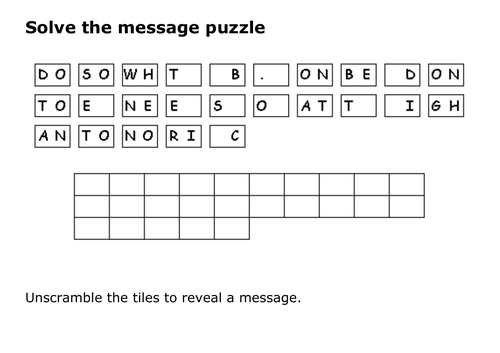 Solve the message puzzle from Jane Austen | Teaching Resources
