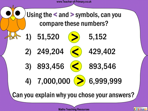 Comparing and Ordering Numbers - Year 6 | Teaching Resources
