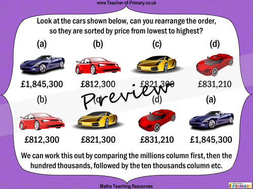 Comparing and Ordering Numbers - Year 6 | Teaching Resources