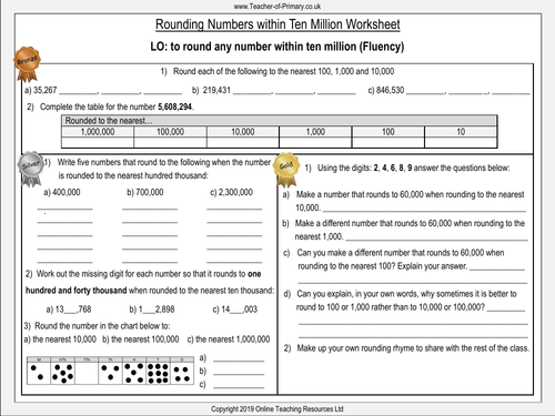 Rounding Numbers - Year 6 | Teaching Resources