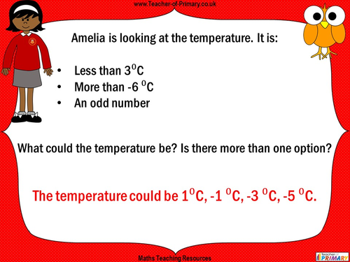 Understanding Negative Numbers - Year 6 | Teaching Resources