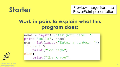 Python Input and Output Lesson | Teaching Resources Python Input and Output Lesson | Teaching Resources